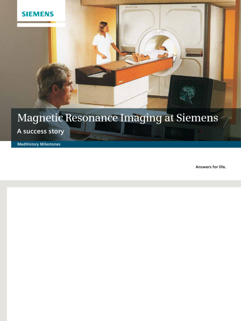 Siemens MRI Technology Evolution | PDF | Magnetic Resonance Imaging ...