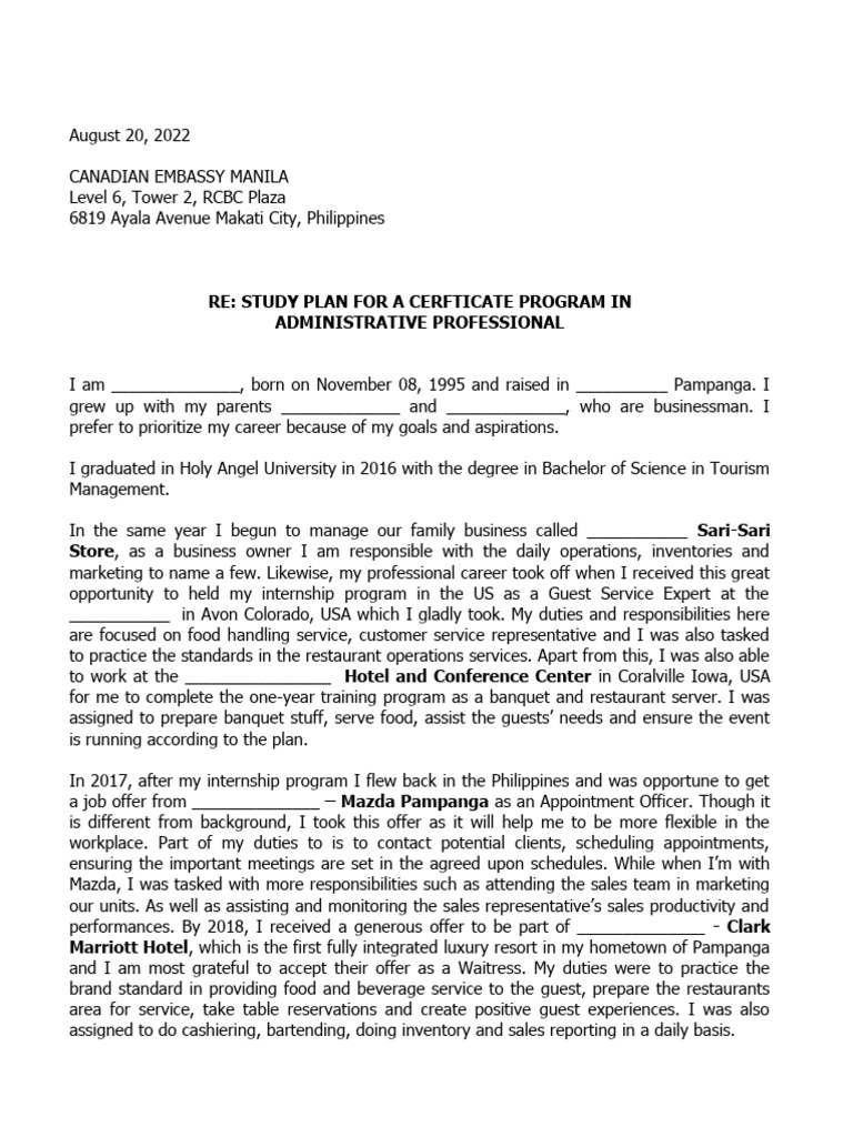 Study Plan Sample 1 | Download Free PDF | Economies | Business