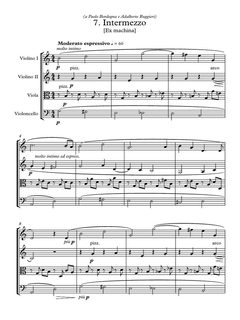8 - Intermezzo - Full Scorej | PDF | Notation musicale | Compositions ...