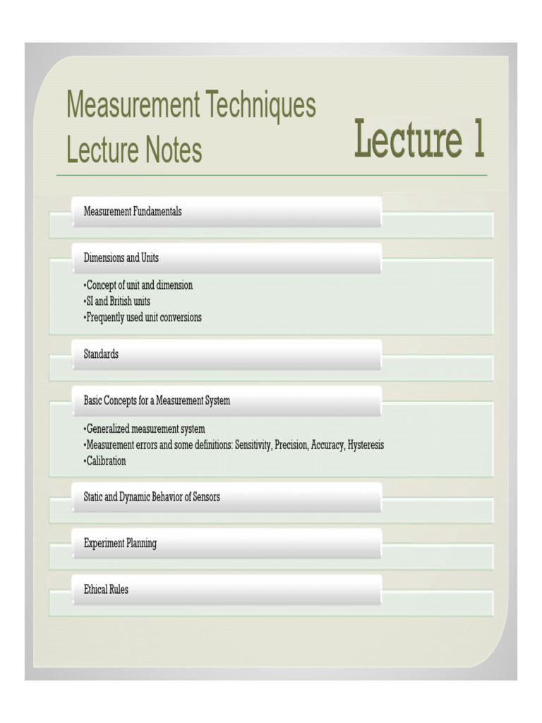 Measurement Techniques - Lesson01 | PDF | Observational Error | Accuracy And Precision