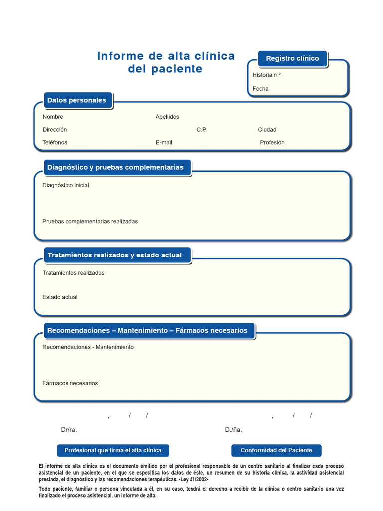 Informe Alta Clinica Sin Logo Coruña | PDF