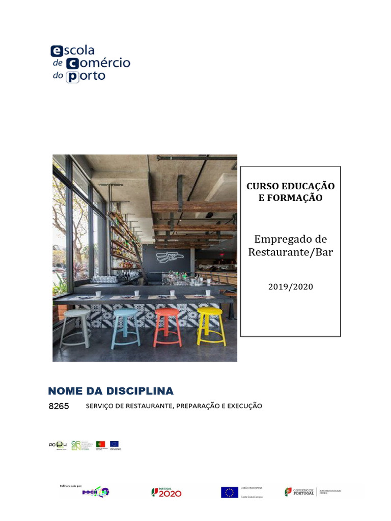 ECP Manual 8265 SRPE RESTAURANTE - BAR | PDF | Alimentos | Vitamina