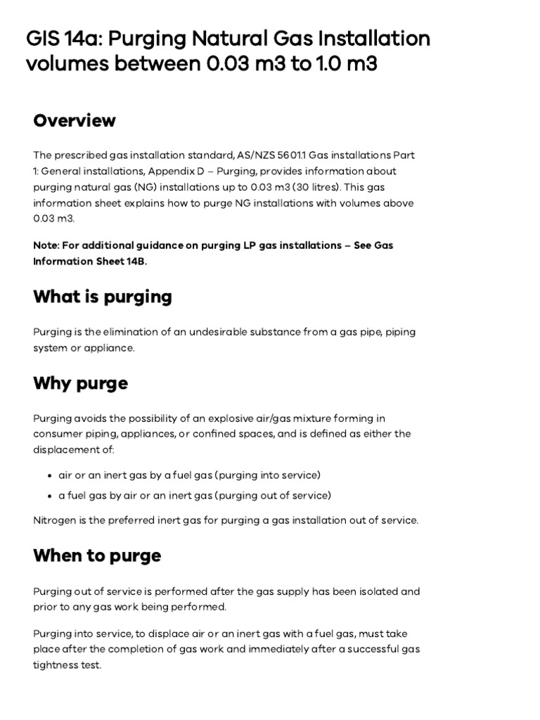 Natural Gas Purging Guide | PDF | Gases | Valve