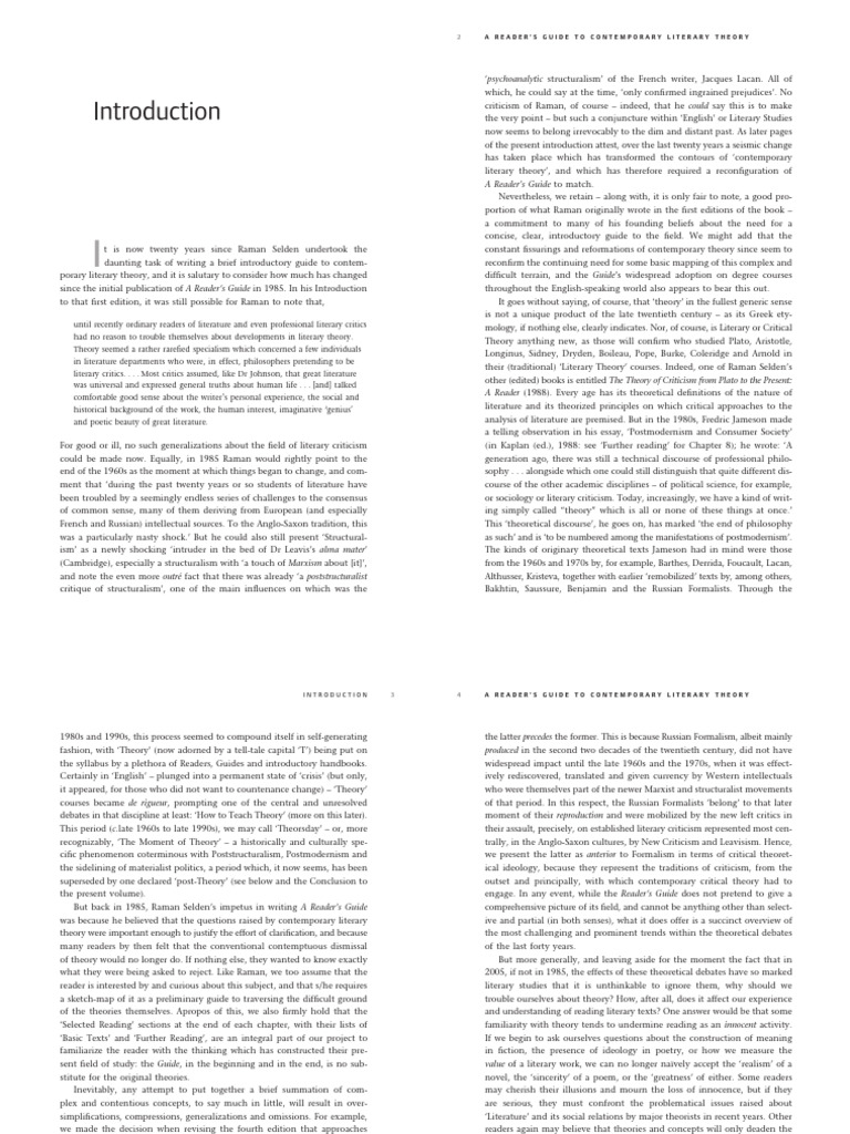 A Reader's Guide To Contemporary Literary Theory (Recortado) | PDF ...