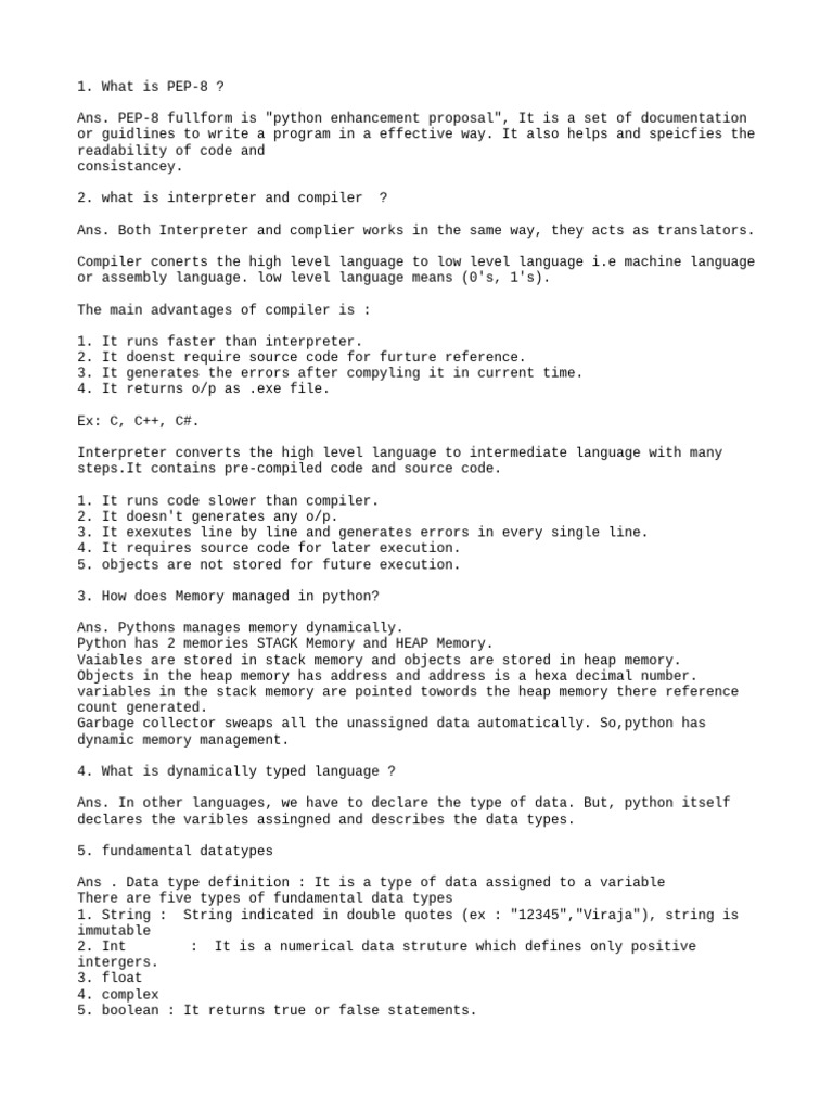 Mostly Asked Faqs Python Pdf Anonymous Function Object Oriented Programming