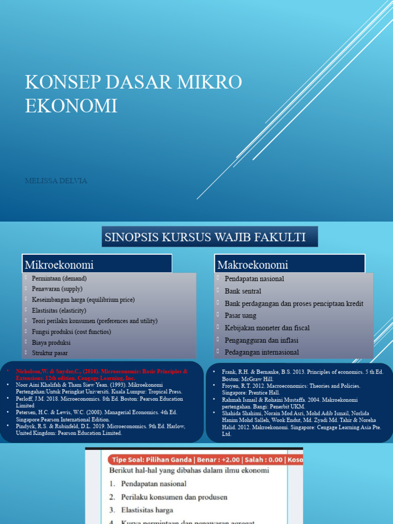 Konsep Dasar Mikroekonomi | PDF