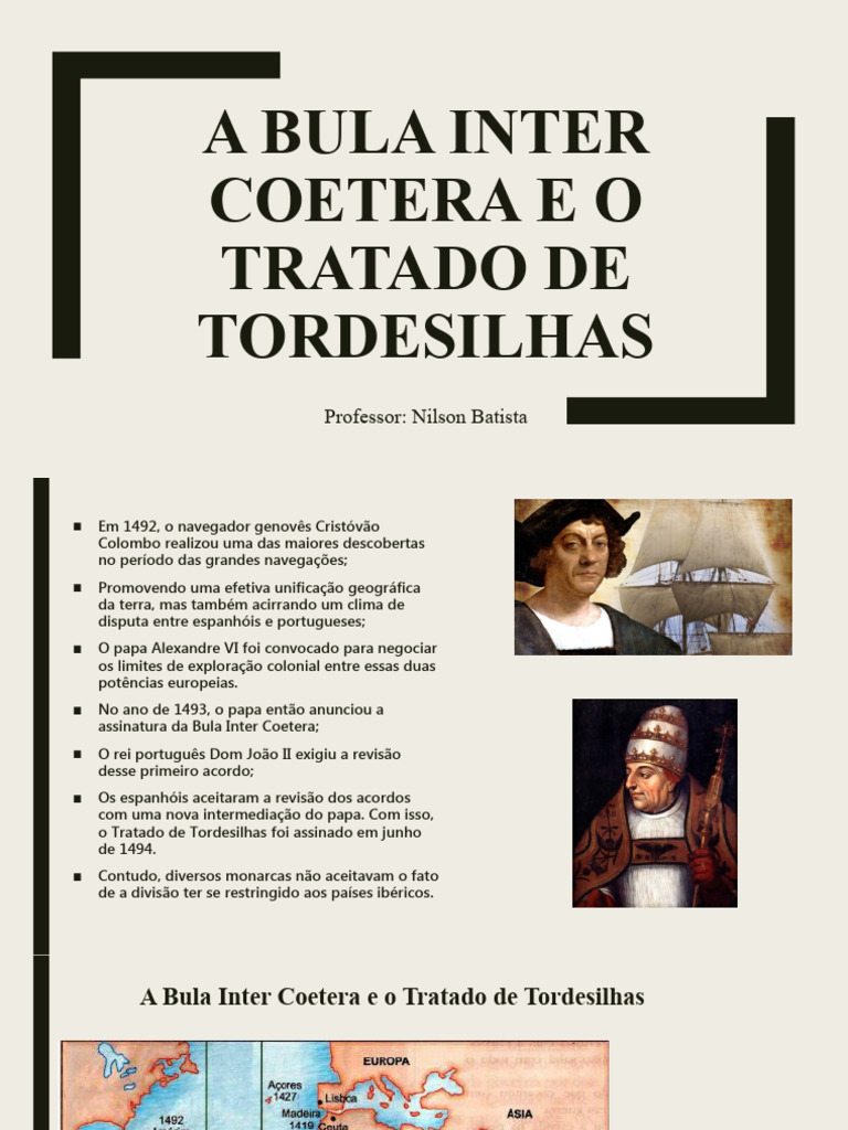 A Bula Inter Coetera e o Tratado de Tordesilhas | PDF | Turismo