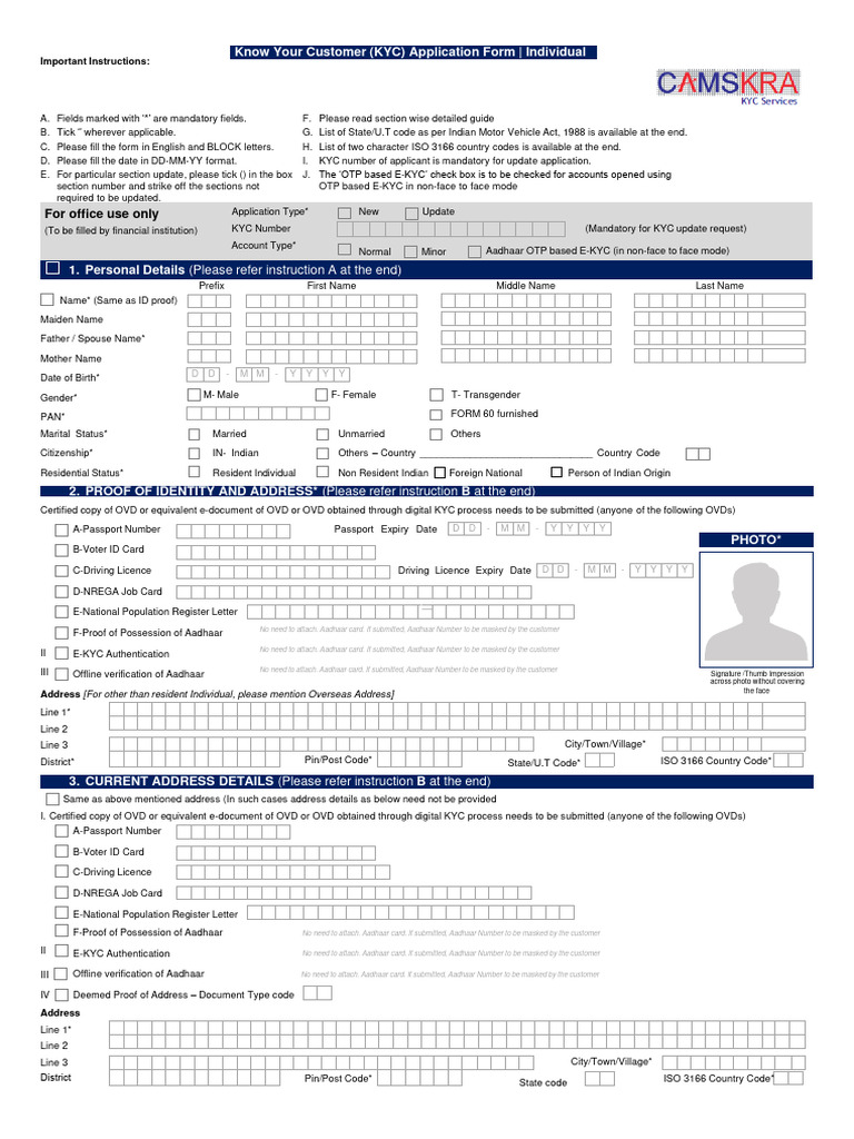 CAMSKRA - Latest - Form Sept 23-1-2 | PDF | Identity Document ...