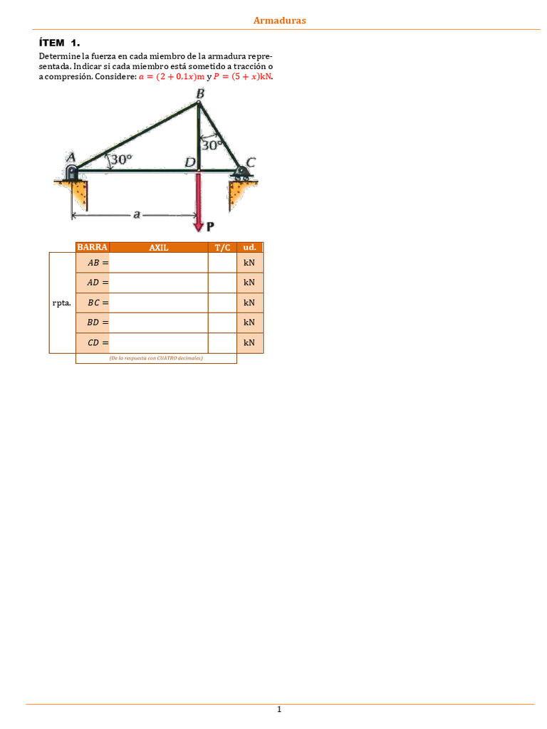 Armaduras (1) | PDF | Braguero | Ingeniería mecánica