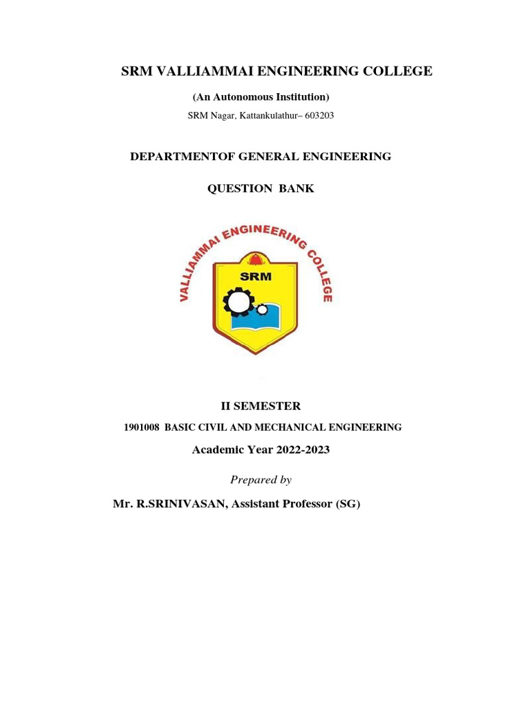 Basic Civil and Mechanical Engineering | PDF | Air Conditioning | Engines