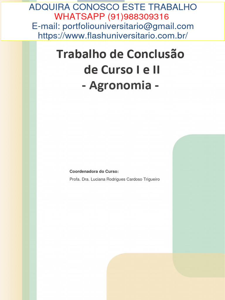 TCC Agronomia | PDF | Método científico | Bibliografia