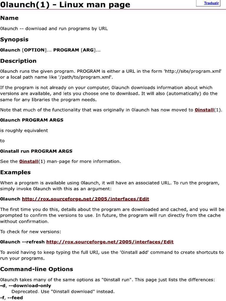 Manpage de Launch | PDF