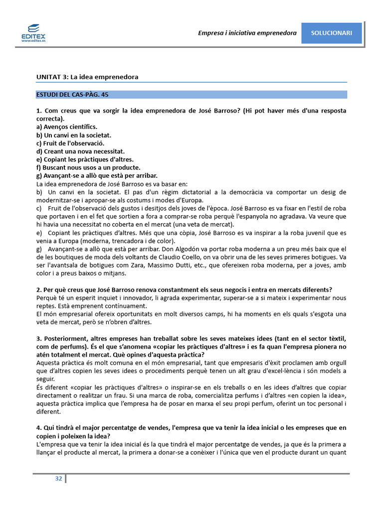 Solucionari EIE Cat Unitat 3 PDF | PDF