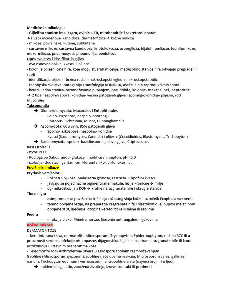 Medicinska Mikologija | PDF