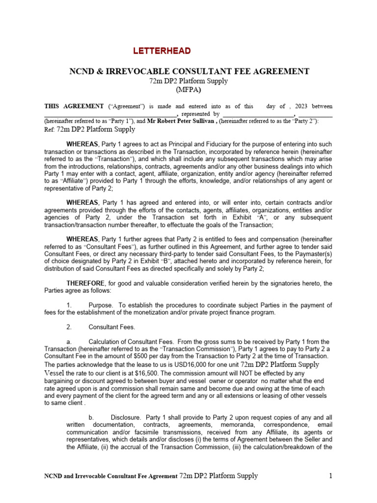 Signature Draft MFPA1 Supply Vessel | PDF | Bankruptcy | Indemnity