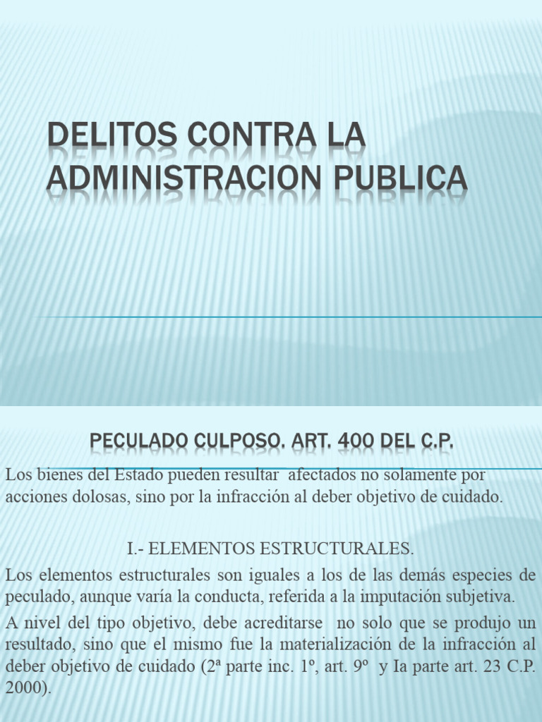 Delitos Contra La Administracion Publica 3-A | PDF | Intención (Derecho ... Delitos Contra La Administracion Publica 3-A | PDF | Intención (Derecho ...