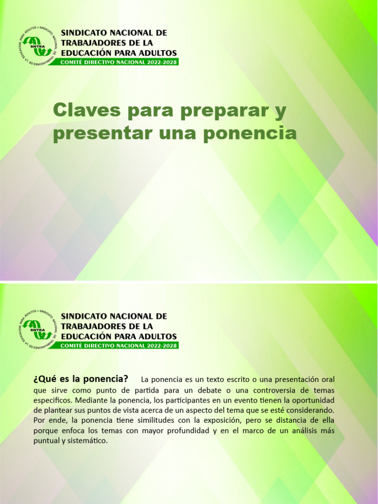 Guía para La Elaboración de Ponencia | PDF | Conocimiento | Sumario abstracto)