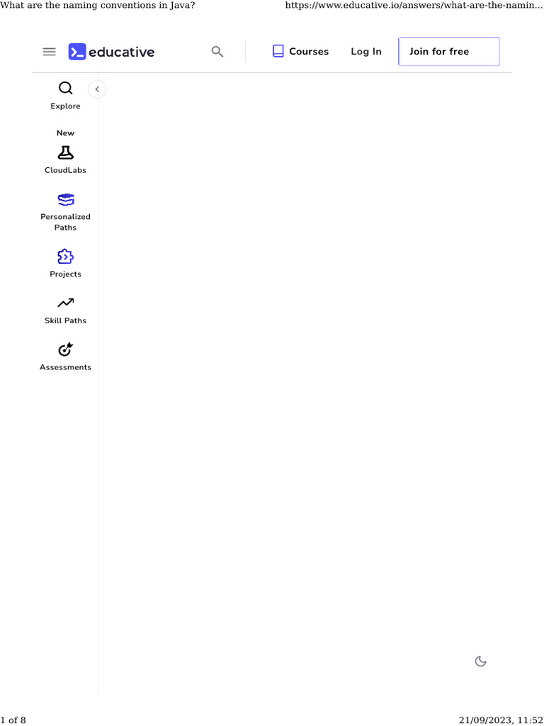 Java Naming Conventions Explained | PDF | Method (Computer Programming) | Word