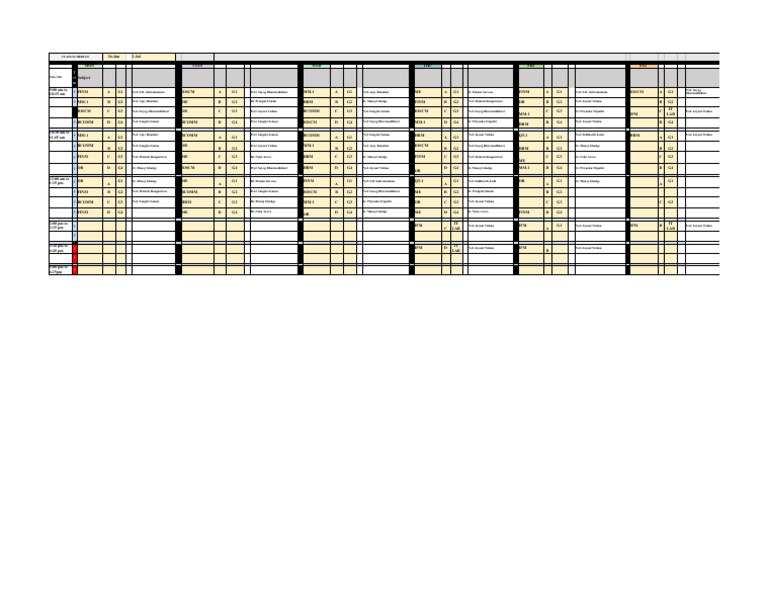 Weekly Schedules - T1 - FIRST WEEK | PDF