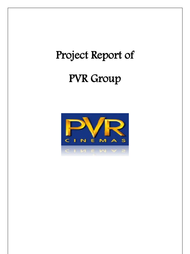 PVR Report | PDF | Movie Theater | Advertising