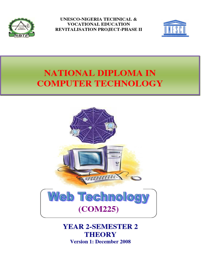 Com 225 Web Technology Theory | PDF | World Wide Web | Internet & Web