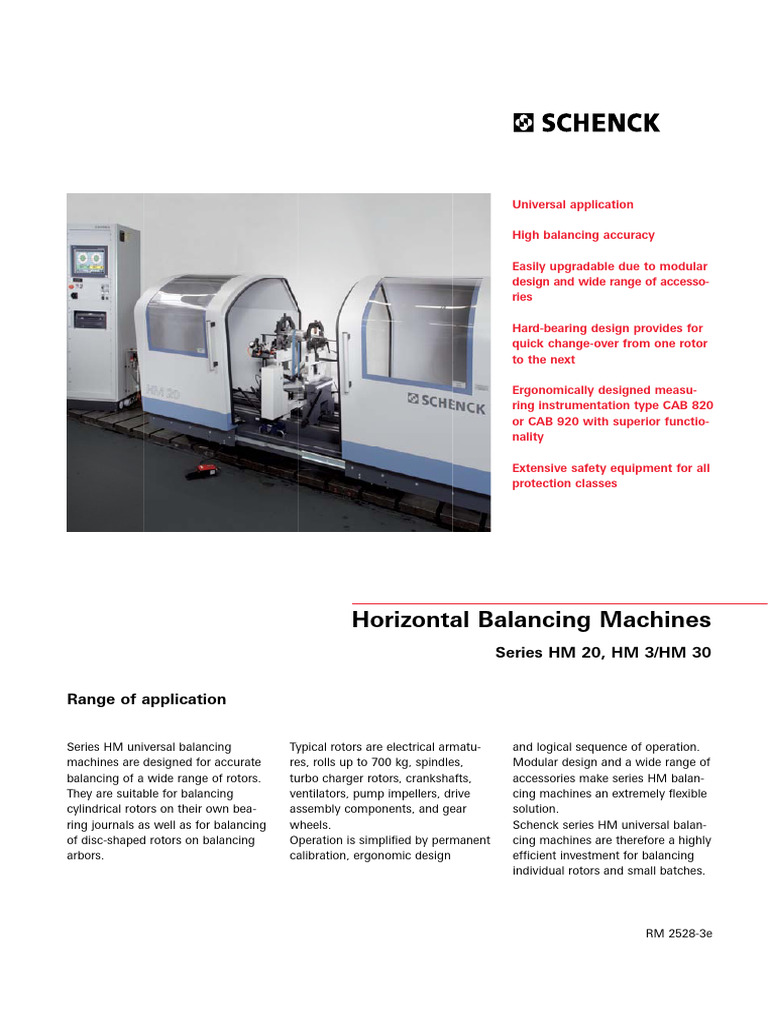 Horizontal Balancing Machines: Series HM 20, HM 3/HM 30 | PDF ...