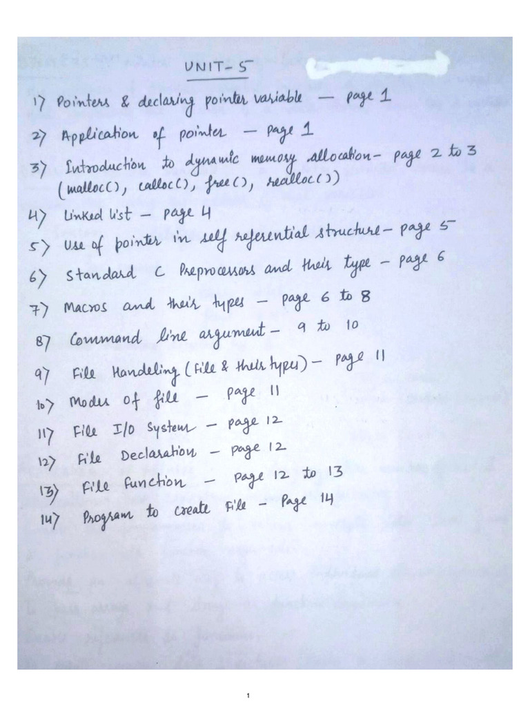 PPS Notes Unit 5 1st Year | PDF