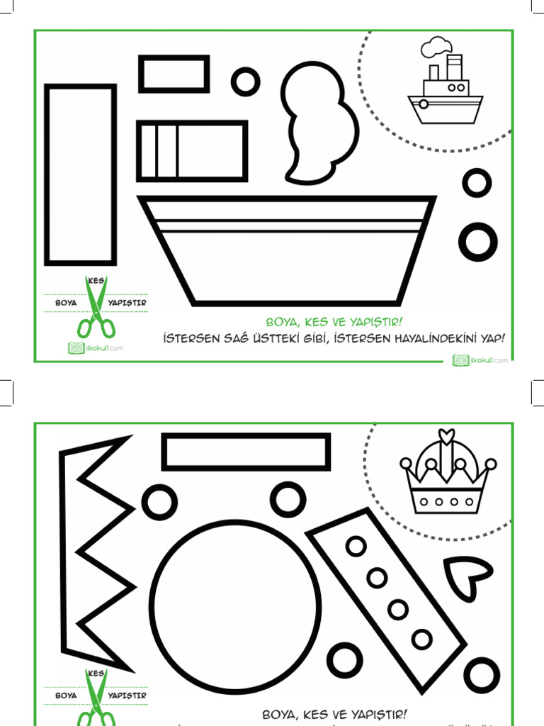 Boya Kes Yapıştır Ilkokul 1.sınıf | PDF