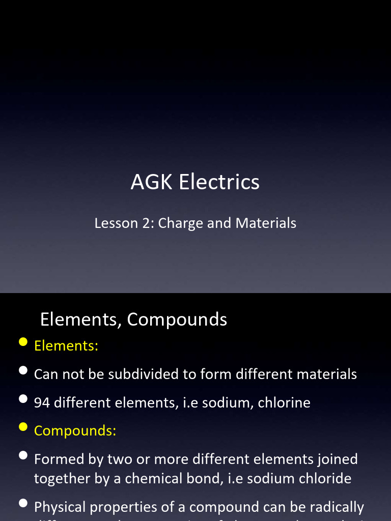 AGK - Electrics 2 Charge and Materials | PDF | Electric Charge | Proton