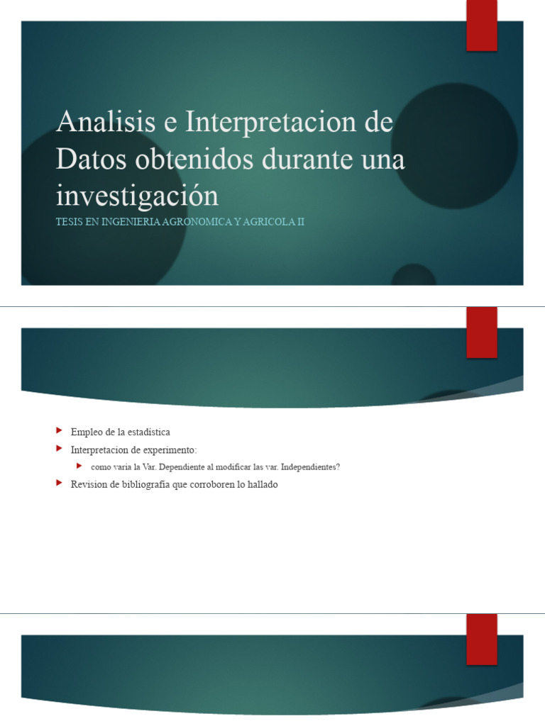 Analisis e Interpretacion de Datos | PDF
