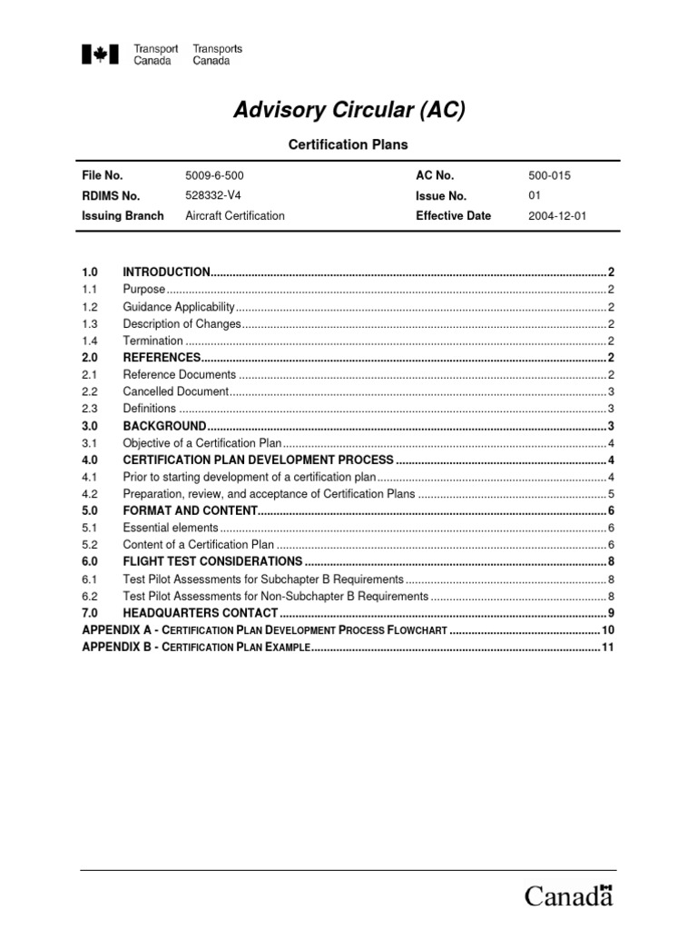 AC 500-015 Issue 01 Aircraft Certification | PDF | Flight Test ...