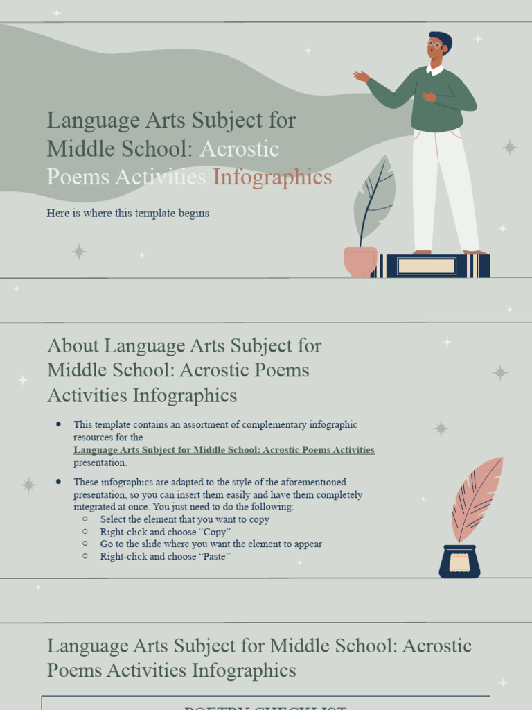 Language Arts Subject For Middle School Acrostic Poems Activities ...