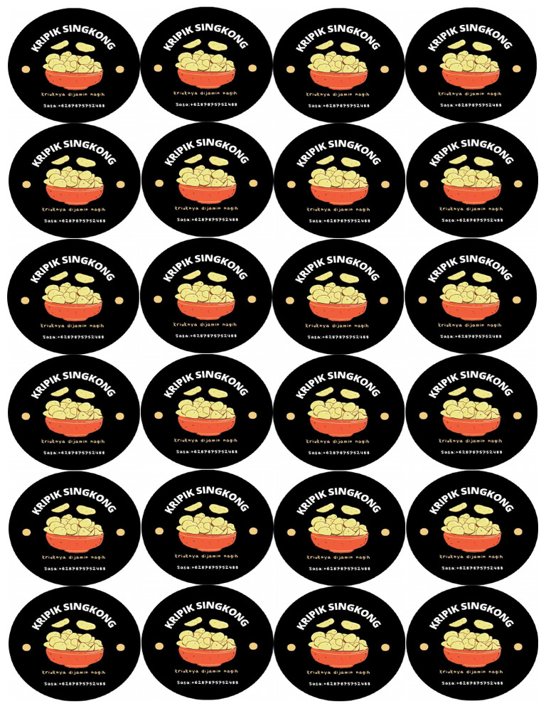 Label Kripik Singkong | PDF