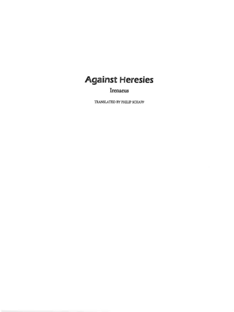 Irenaeus Against Heresies | PDF