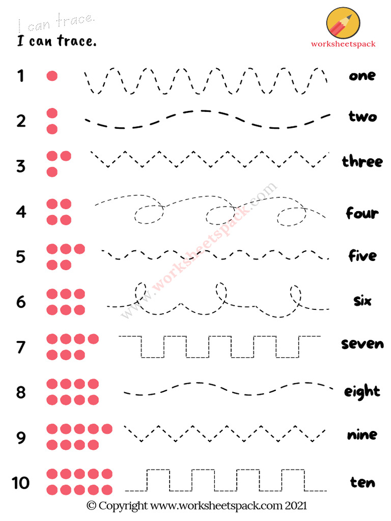 Math Activity Pack For Preschool Tracing Worksheets | PDF