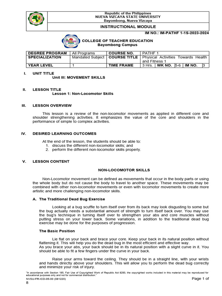 Ms-Pathf 1-Module 3 | PDF | Anatomical Terms Of Motion | Musculoskeletal System