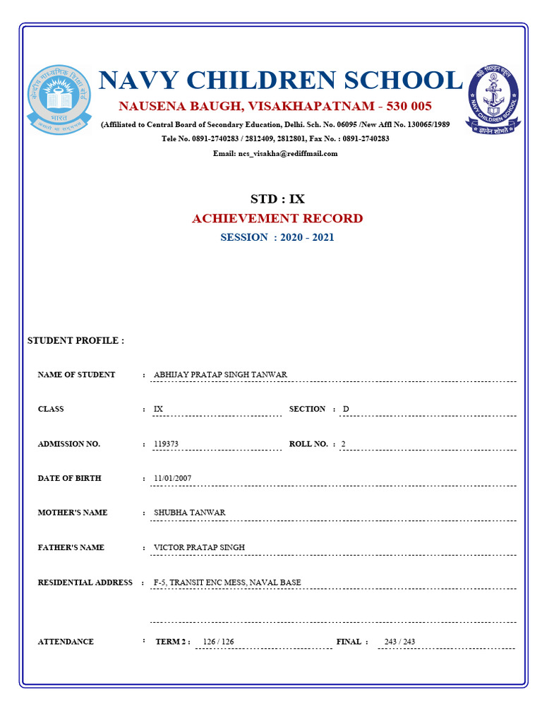RC 6103 Annual 2020 119373 | PDF | Schools | Educational Stages