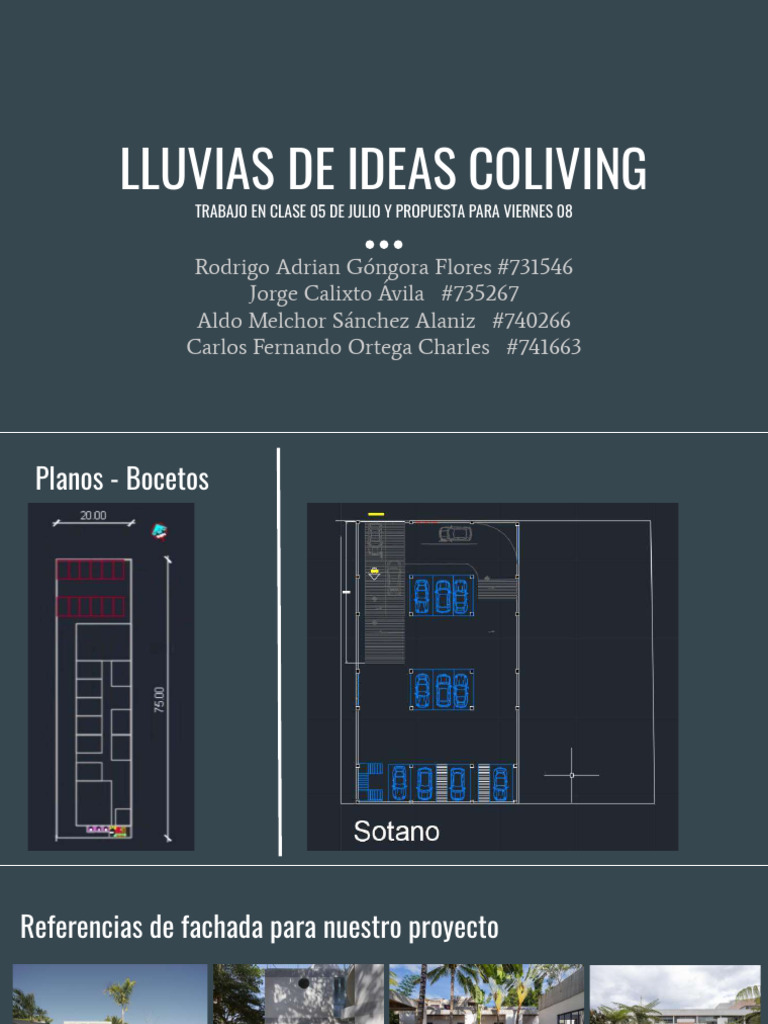 TRABAJO EN CLASE 05 DE JULIO Y PROPUESTA PARA VIERNES 08 JULIO 2023 LLUVIAS DE IDEAS COLIVING ...