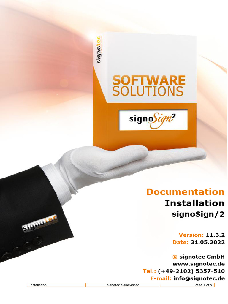 Installation Signosign2 en | PDF | Installation (Computer Programs) | Microsoft Windows