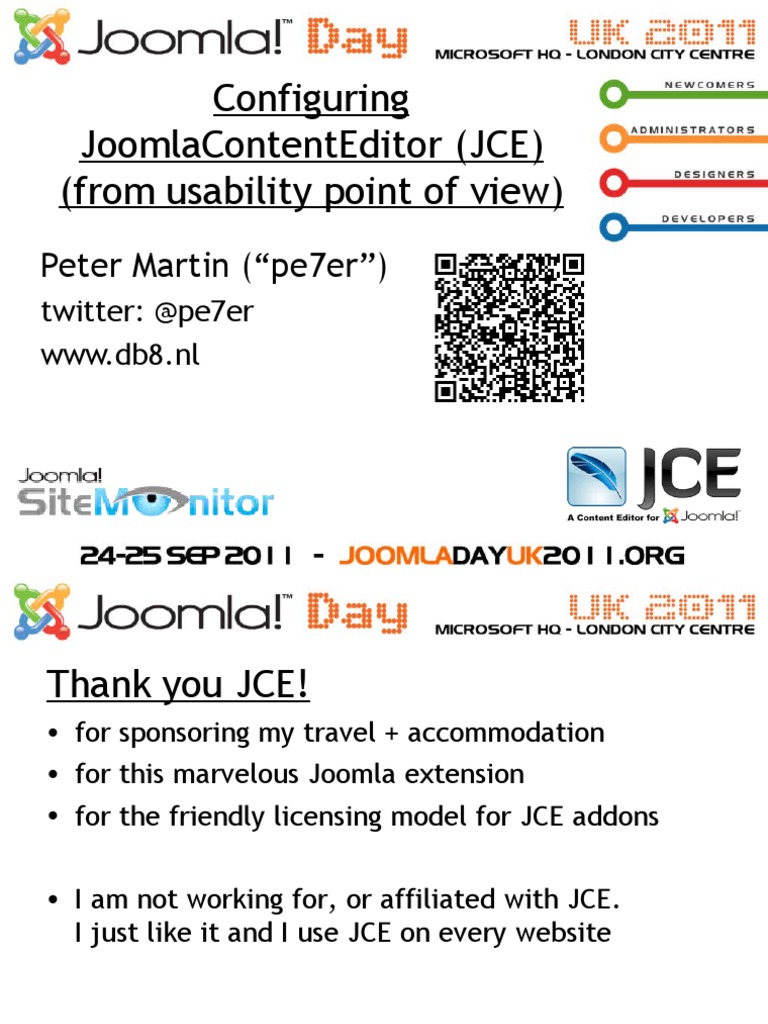 Configuring Joomla JCE Editor From Usability Point of View | Download ...