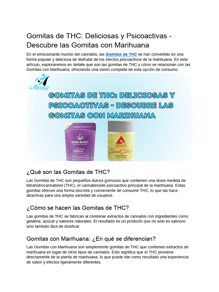 Gomitas de THC | PDF