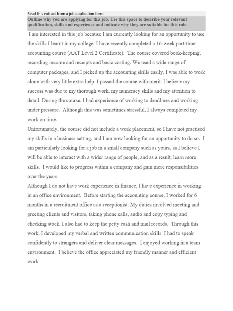 Applying For A Job Reading Comprehension | PDF