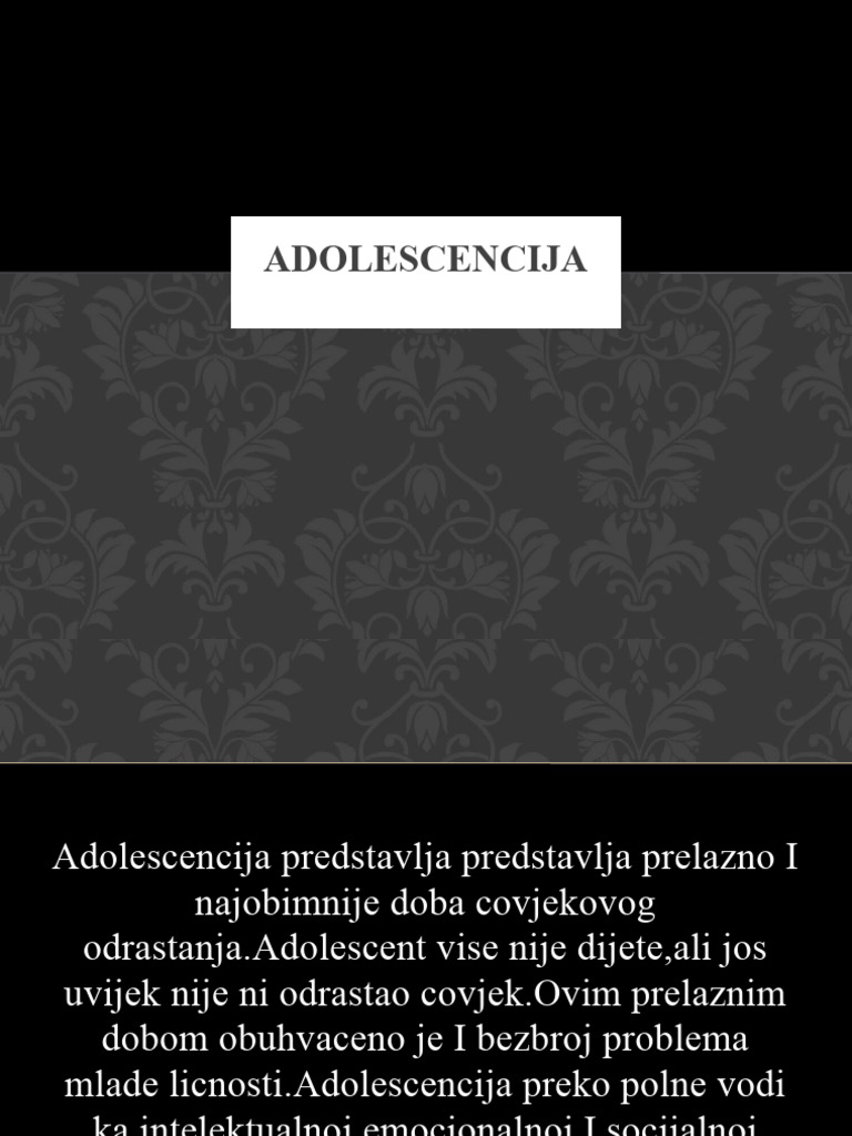 ADOLESCENCIJA | PDF