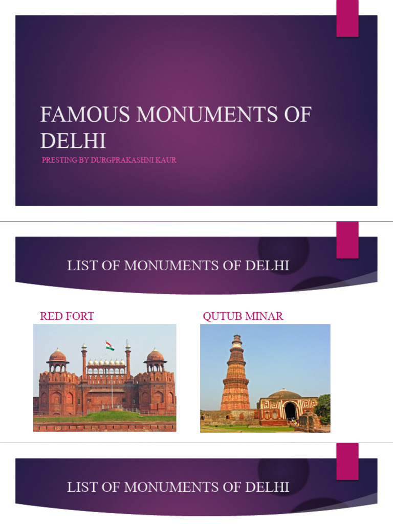 Famous Monuments of Delhi | PDF | Delhi