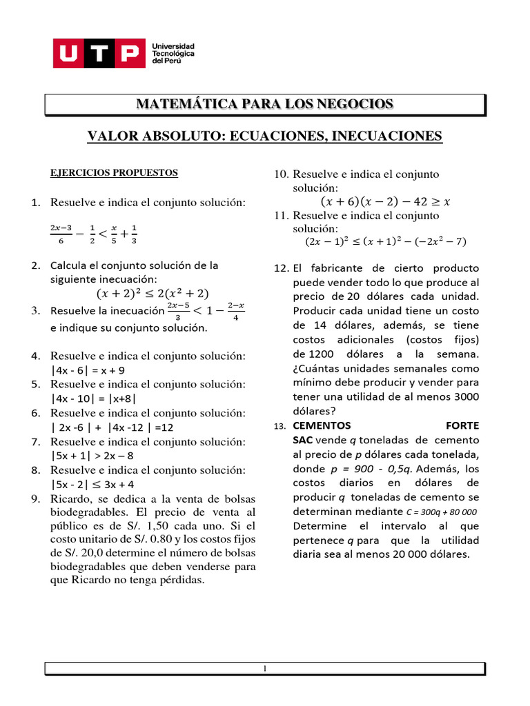 S03.s1 - Resolver Ejercicios | PDF | Matemáticas | Objetos matemáticos