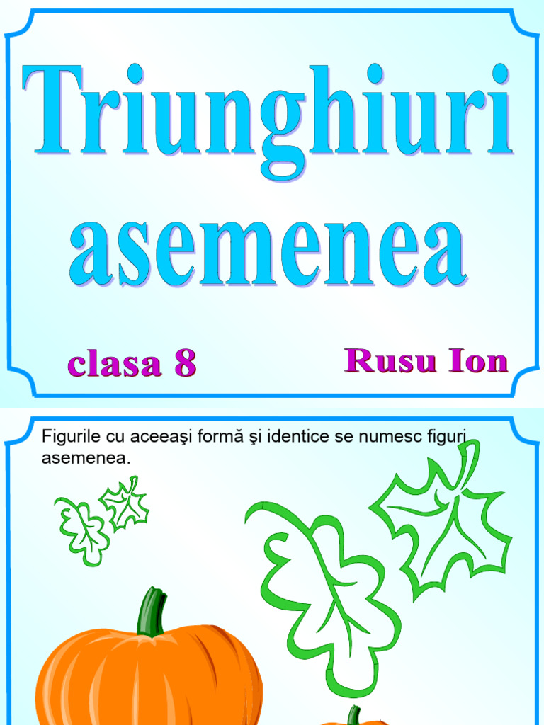 Triunghiuri Asemenea | PDF