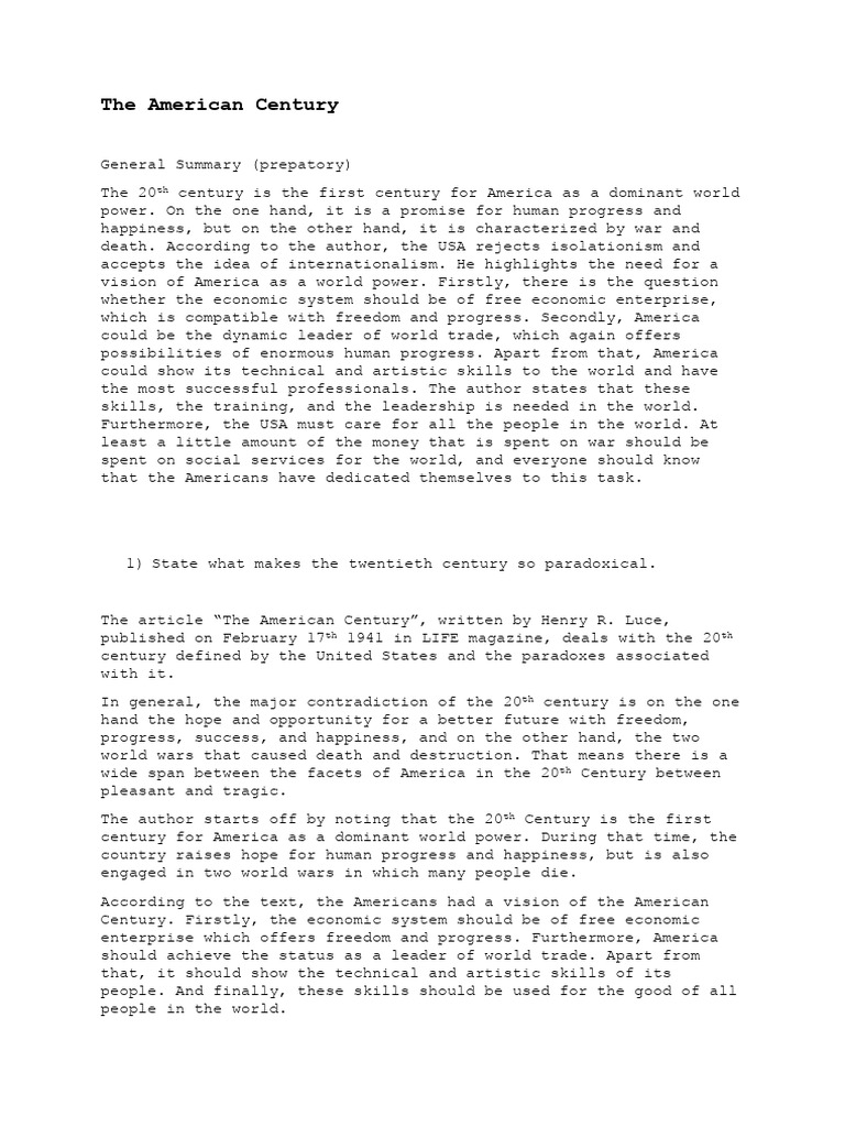 The Paradox of the American Century | PDF