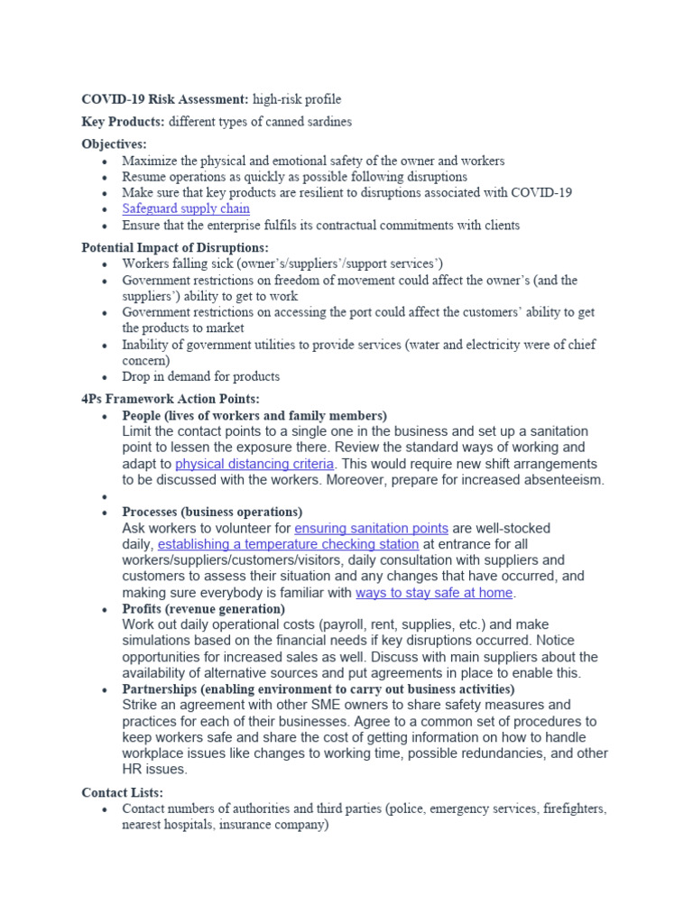 BCP Sample | PDF | Supply Chain | Business BCP Sample | PDF | Supply Chain | Business