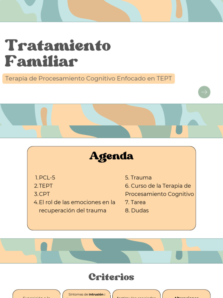 Ses 1 CPT PTSD | PDF | Sicología | Ciencias del comportamiento