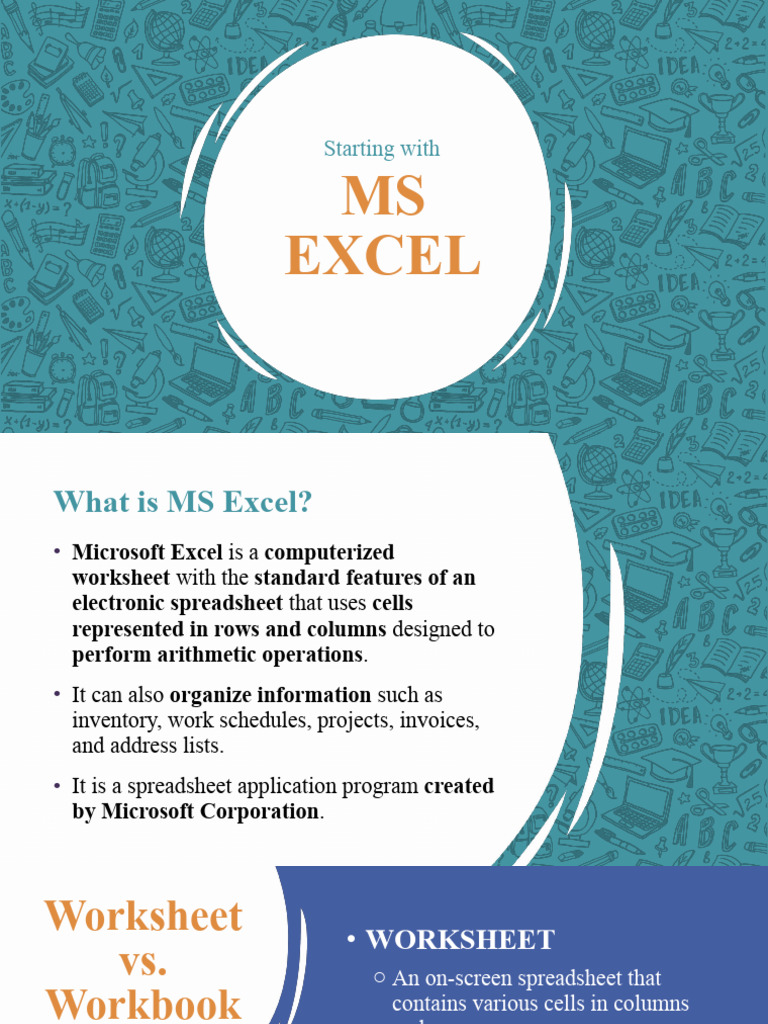 Ms Excel PPT For Sept 18 2023 | PDF | Microsoft Excel | Spreadsheet
